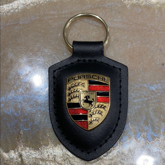 Accessories | Porsche Keychain With Black And Gold Elegant Design ...